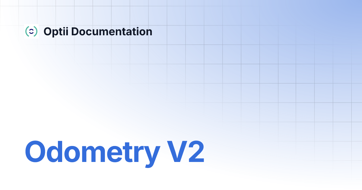 Odometry V2 | Optii Documentation