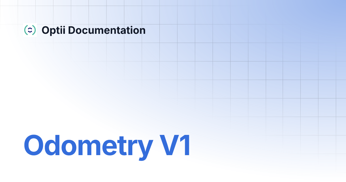 Odometry V1 | Optii Documentation